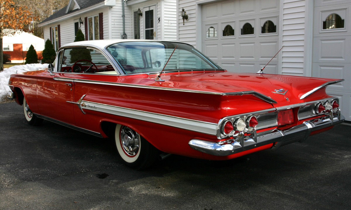 1960 Impala Sport Coupe red BJ auction $34000 2